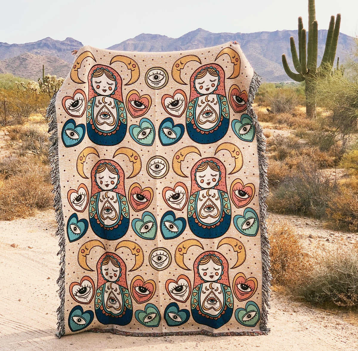 NESTING DOLL // WOVEN FRINGE BLANKET | The Pine Torch