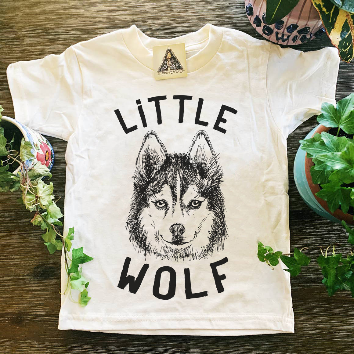 « LITTLE WOLF » KID'S TEE | The Pine Torch