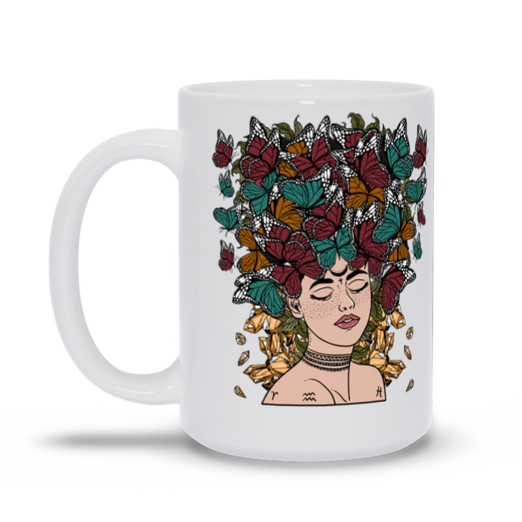 BUTTERFLY FLUTTER // WHITE MUG | The Pine Torch